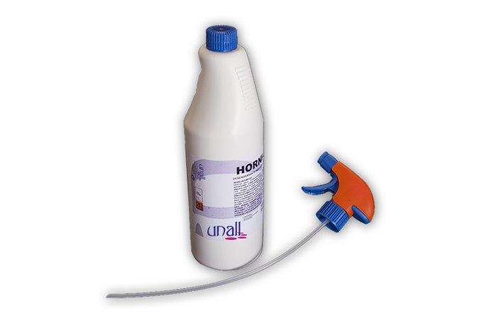 HORNI "AT" desengrasante planchas/hornos 6 Botes de 1L. "UNALL"